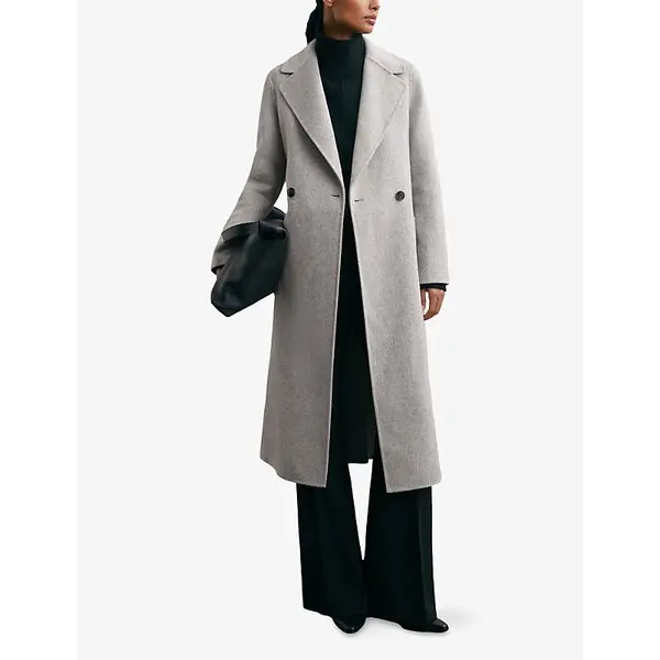 REISS Lucia Wool-blend Coat - Grey