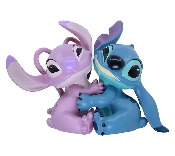 JIM SHORE Disney Showcase Stitch & Angel Set/2 Bookends F Igurine Pieces - One-color