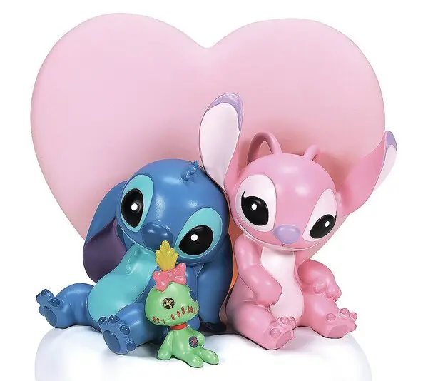 JIM SHORE Disney Showcase Stitch & Angel Light Up Figurin E 7in H - One-color