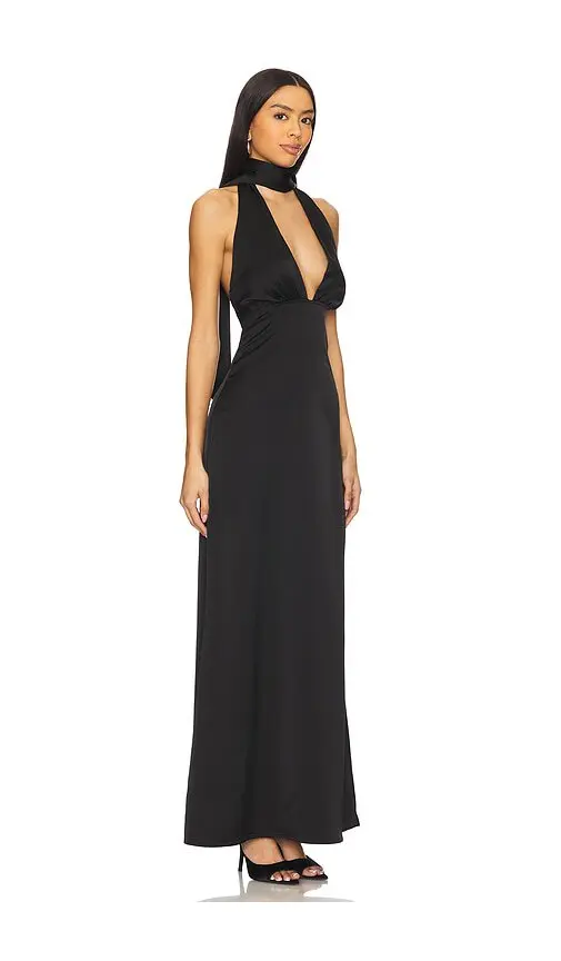 Superdown Bethany Halter Gown - Black