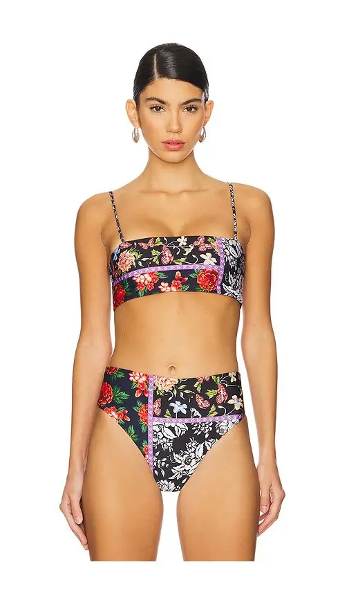 Agua Bendita X Brietta Reversible Bikini Top - Floral Multi