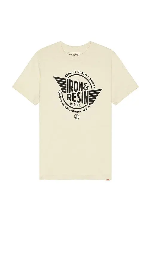 IRON & RESIN Wing Tee In Cream - Natural