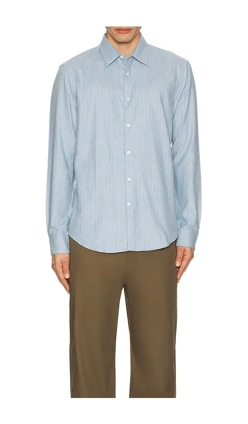 red carpet dress blue Club Monaco Slim Fit Blue Long Sleeve Button Down Shirt SZ XL – SYG Naples main image 0