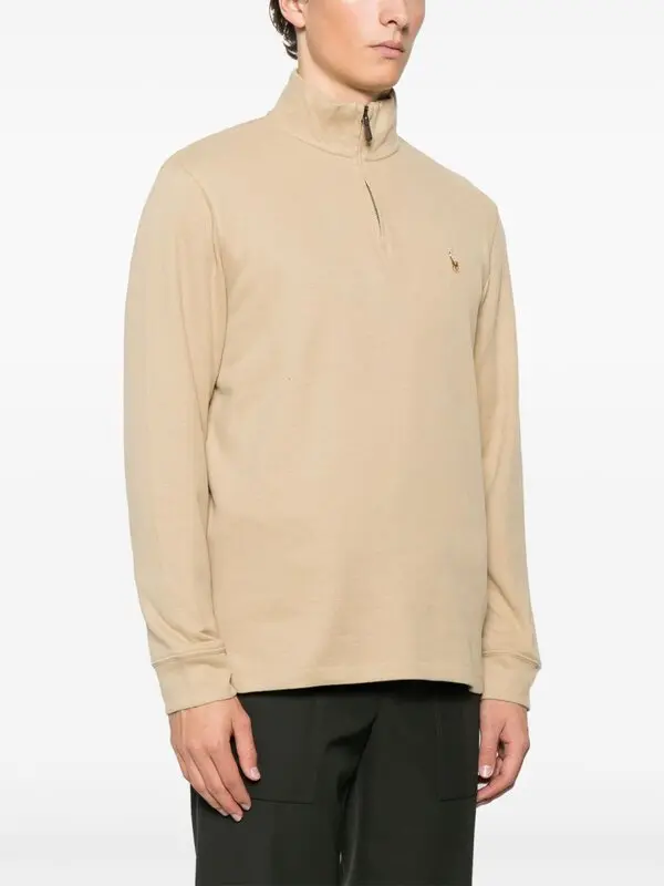 Polo Ralph Lauren Half Zip-up Sweater - Neutrals