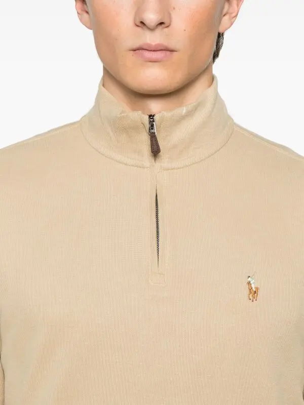 Polo Ralph Lauren Half Zip-up Sweater - Neutrals