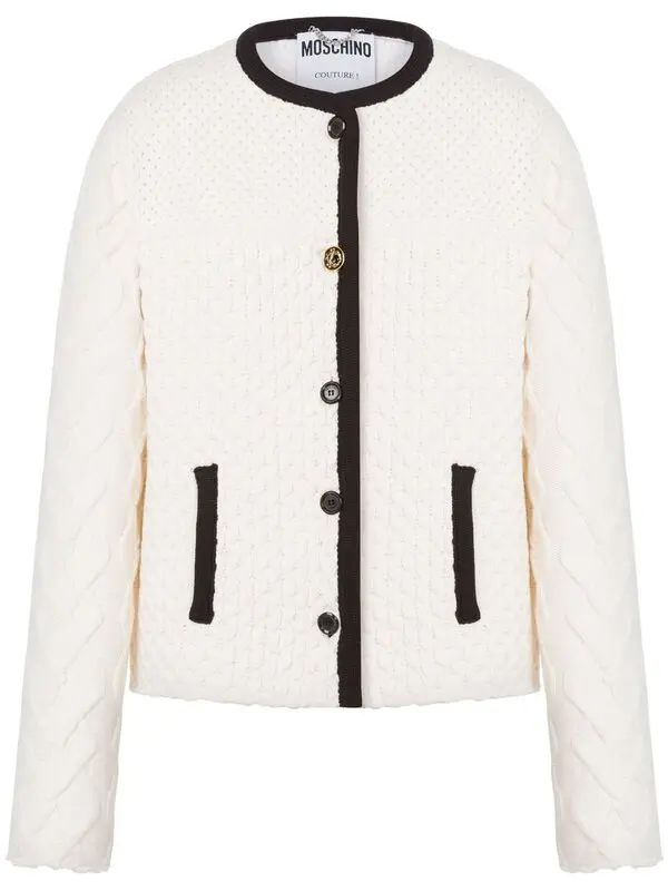 Moschino Contrasting-trim Jacket - White