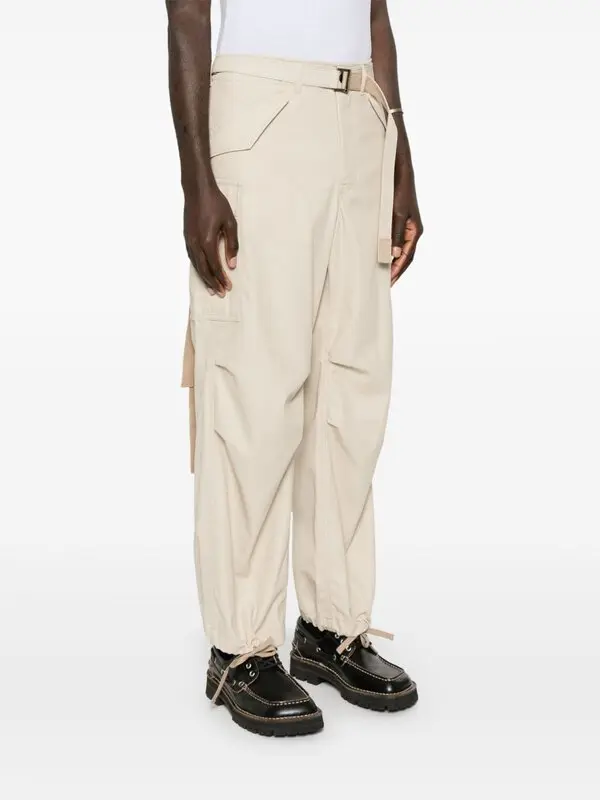 Sacai Belted Trousers - Neutrals