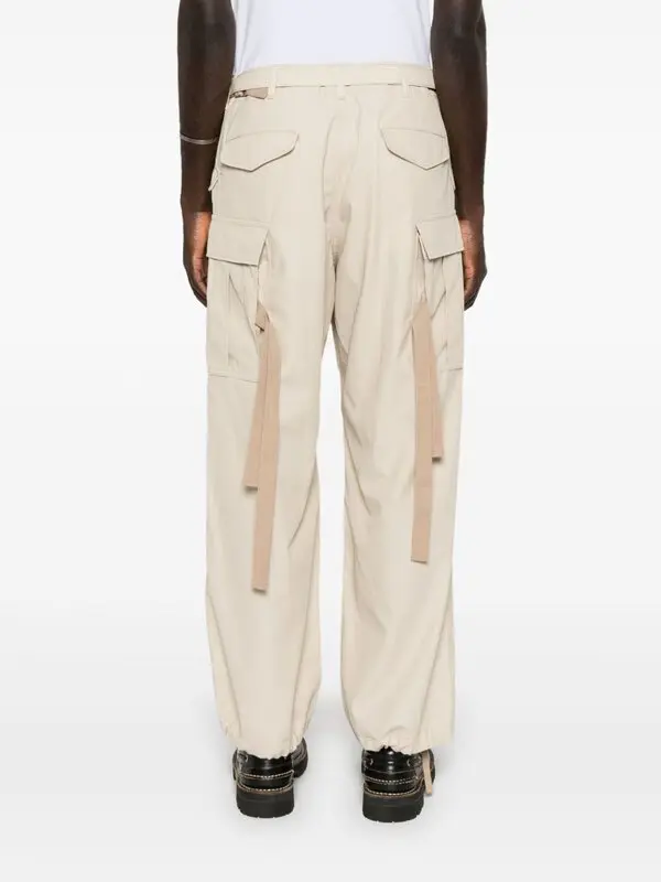 Sacai Belted Trousers - Neutrals