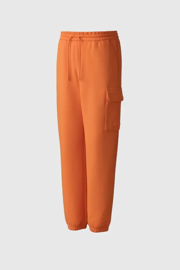 Mackage Marvin-r Double Face Jersey Cargo Sweatpants - Flame