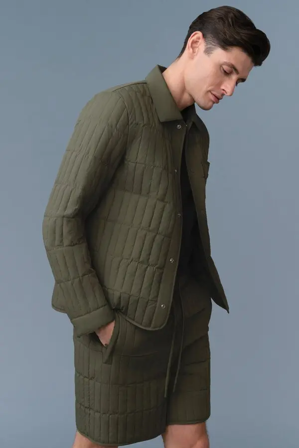 Mackage Vertical Quilted Jacket - Navy
