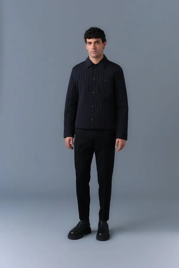 Mackage Vertical Quilted Jacket - Navy