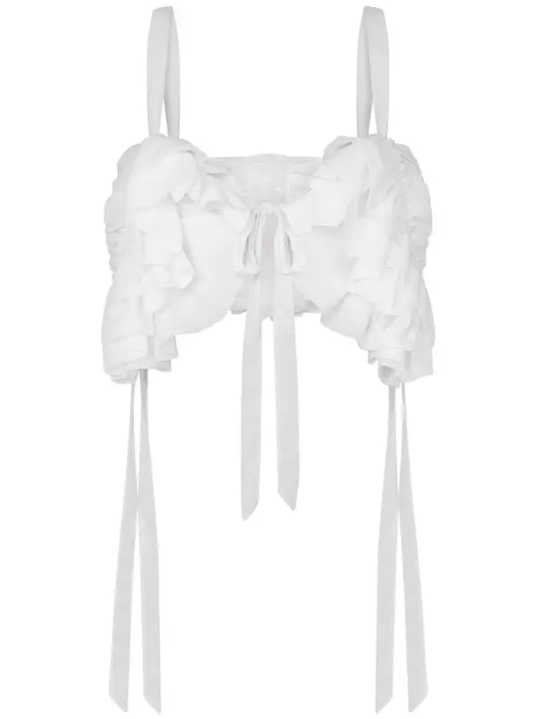 Moschino Ruffle-detail Crop Top