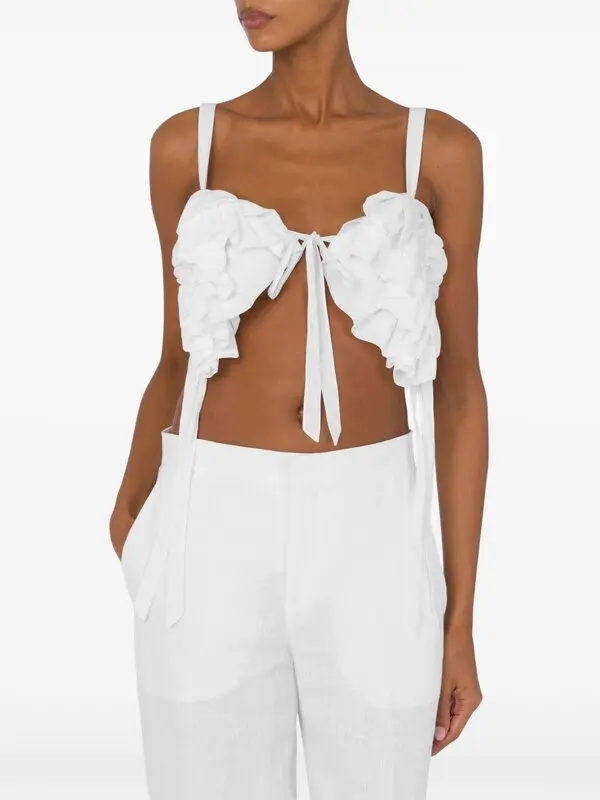 Moschino Ruffle-detail Crop Top