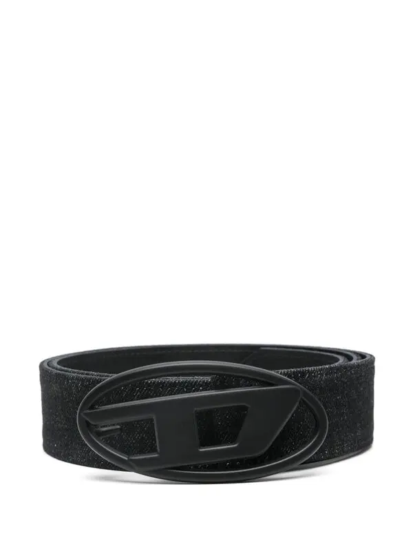 DIESEL® Oval D Leather Belt - Black