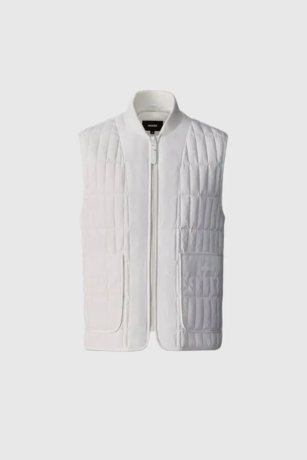 Mackage Levi Light Down Quilted Vest - White