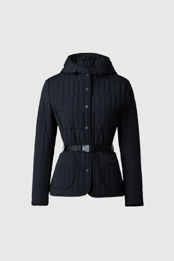 Mackage Light Down Vertical Quilted Jacket - Black