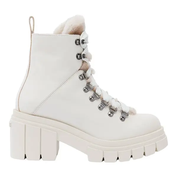 Mackage Summit Shearling-lined Leather Boots - Cream
