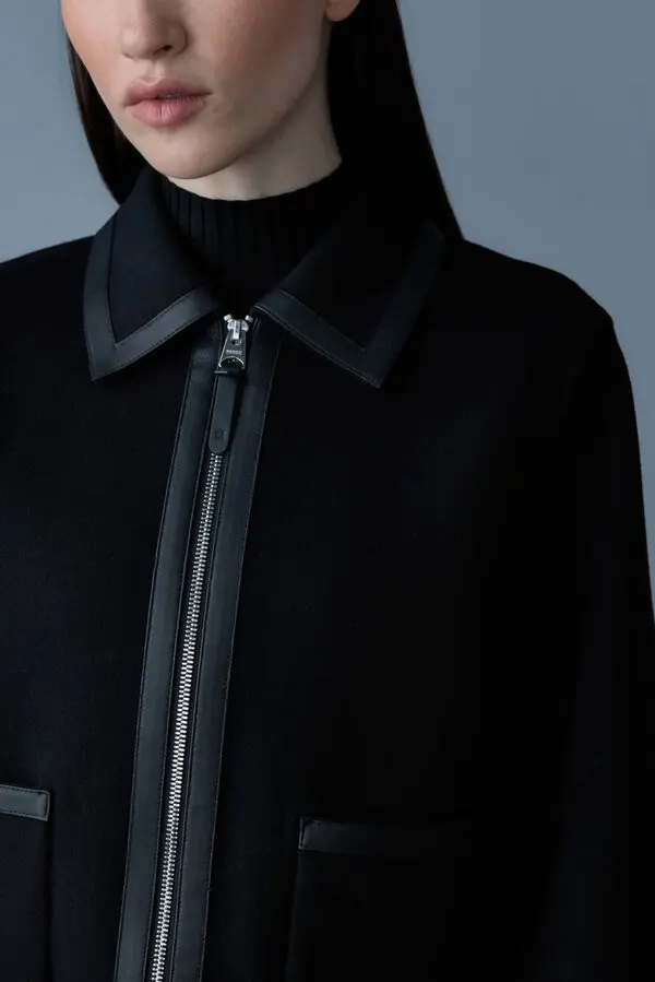 Mackage Solana Double-face Wool Jacket - Coffee