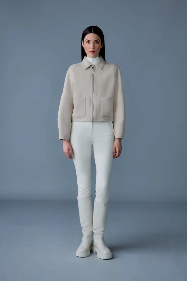 Mackage Solana Double-face Wool Jacket - Coffee