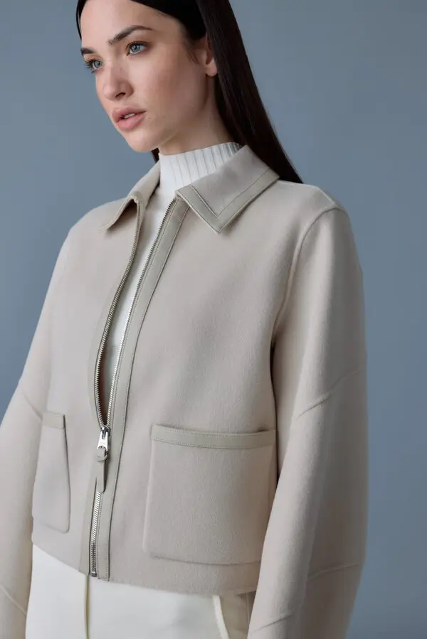 Mackage Solana Double-face Wool Jacket - Coffee