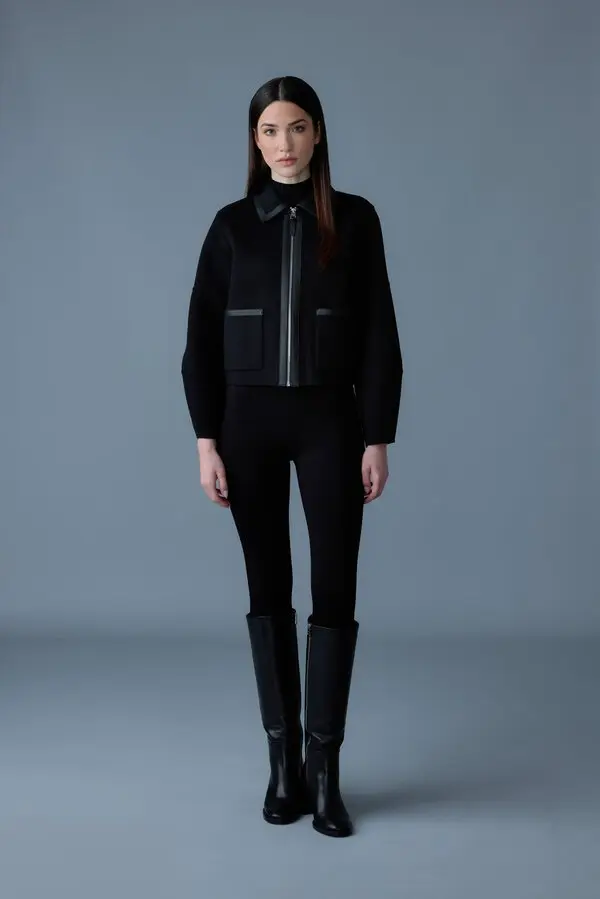 Mackage Solana Double-face Wool Jacket - Coffee