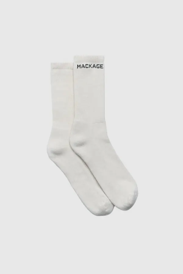 Mackage Woods Stretch Cotton Logo Socks - Navy-white