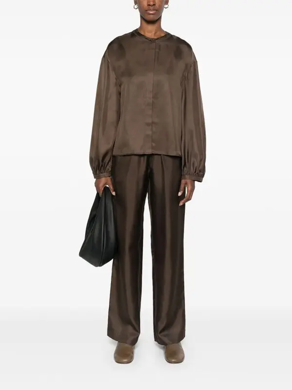Loulou De Saison Loulou Studio Alera Straight-leg Trousers - Brown