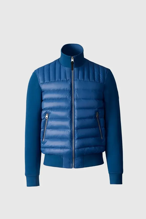 Mackage Nano Down Mixed Media Bomber Jacket - Tide