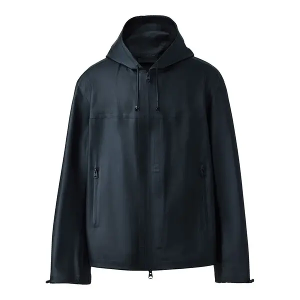 Mackage Davide Leather Raincoat With Dual Hoods