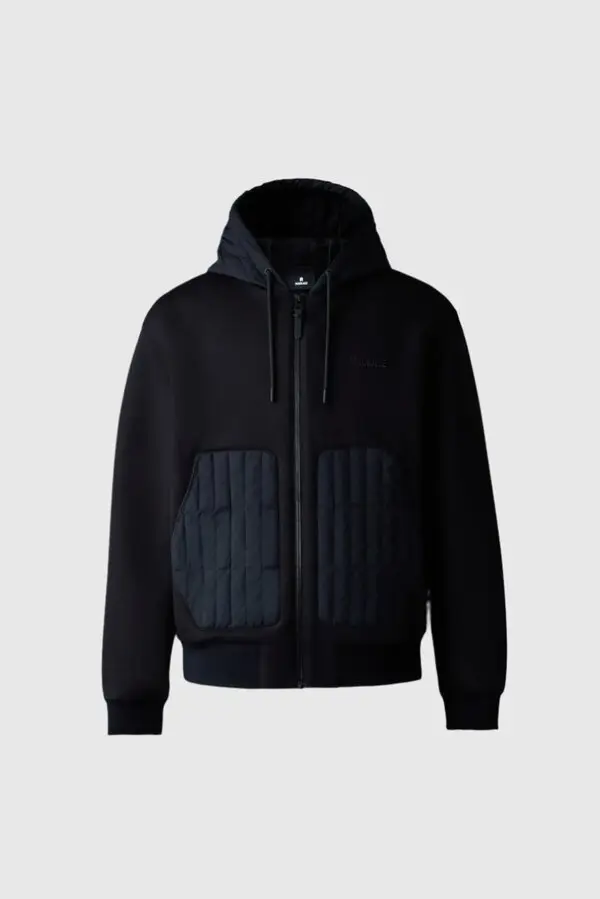 Mackage Cruz Zip-up Quilted Hoodie - Black