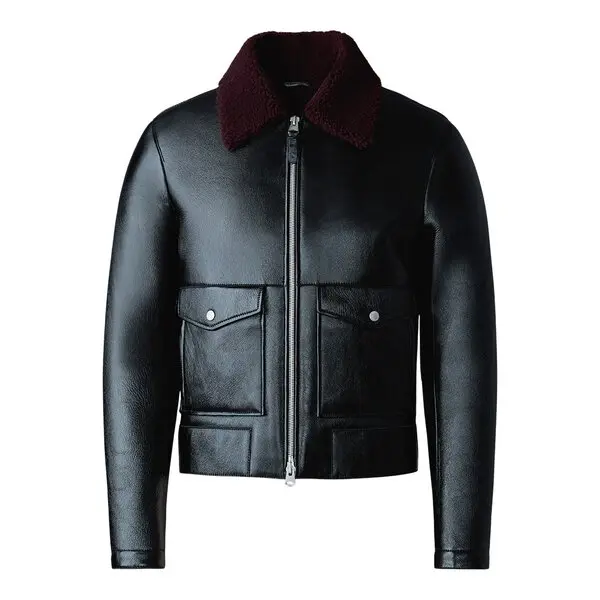 Mackage Enzo Shearling Collar Sheepskin Jacket