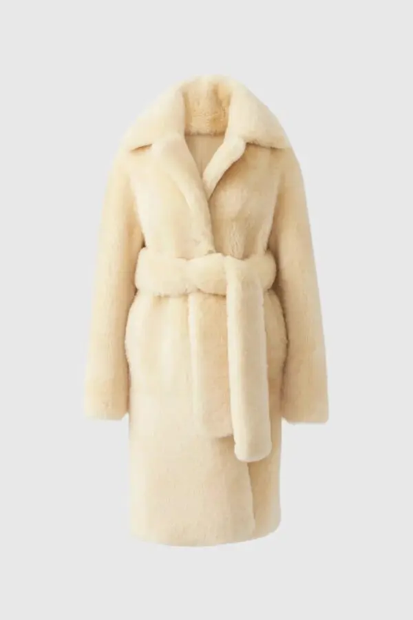 Mackage Etienne Shearling Coat - Ceramic