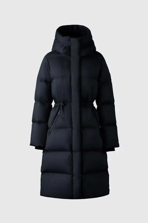 Mackage Ishani-sw Softwash Long Down Coat With Hood - Black