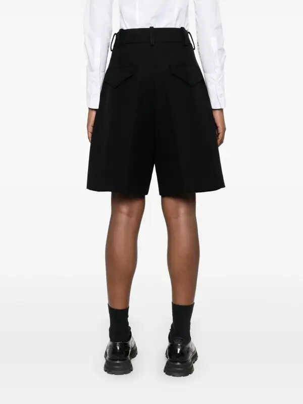 JIL SANDER Double Cotton Shorts - Black