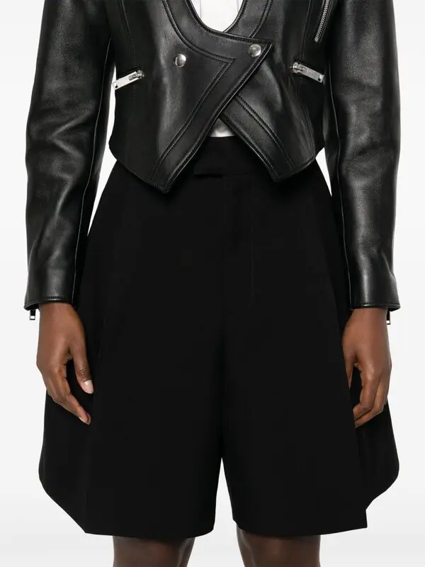JIL SANDER Double Cotton Shorts - Black