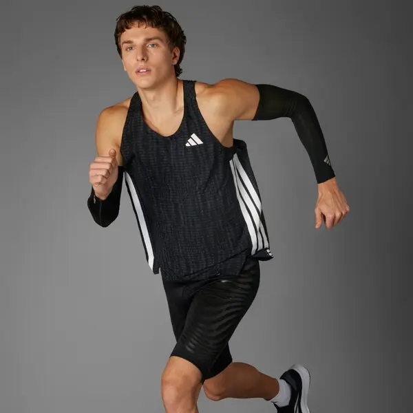Adidas Adizero Running Singlet - Carbon / Black