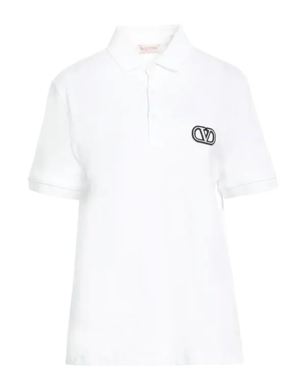 Valentino Garavani Polo Shirt Size Cotton, Polyester - White
