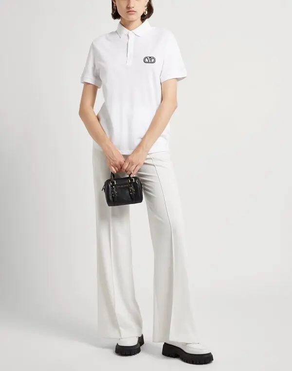 Valentino Garavani Polo Shirt Size Cotton, Polyester - White