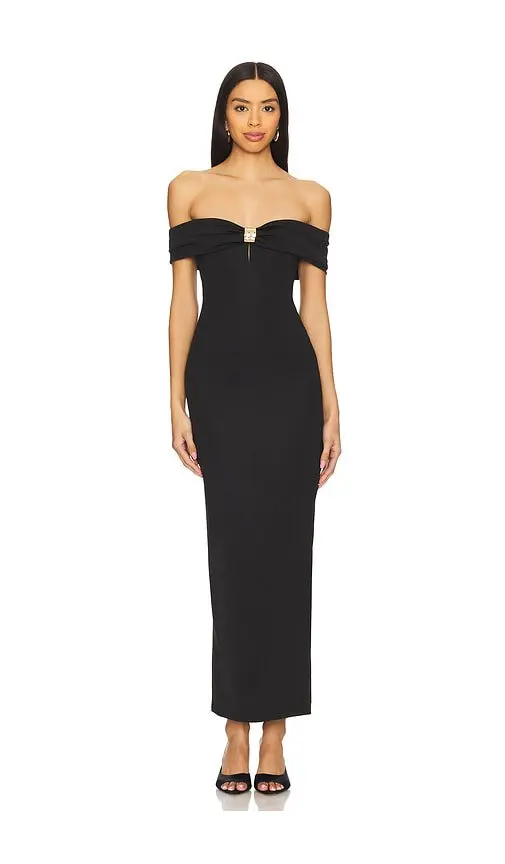 Superdown Blake Off Shoulder Gown - Black