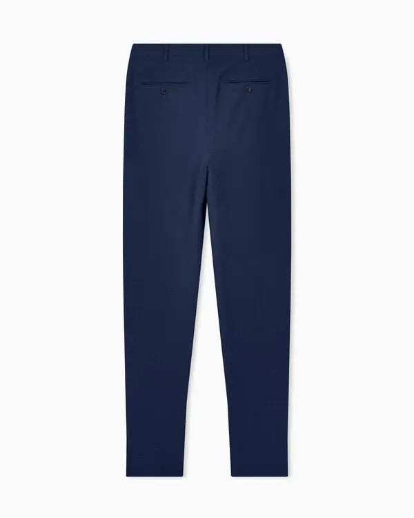 Giorgio Armani Wool Seersucker Trousers