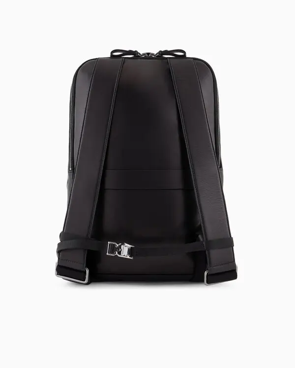 Giorgio Armani Nappa Leather Backpack - Black | Editorialist