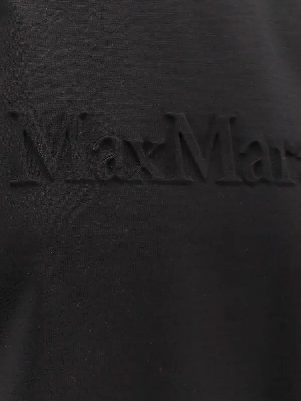 Max Mara Wool T-shirt With Embossed Logo