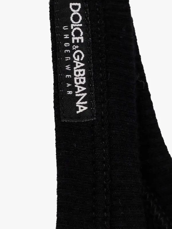 Dolce & Gabbana Ribbed Cotton Tank Top - Black