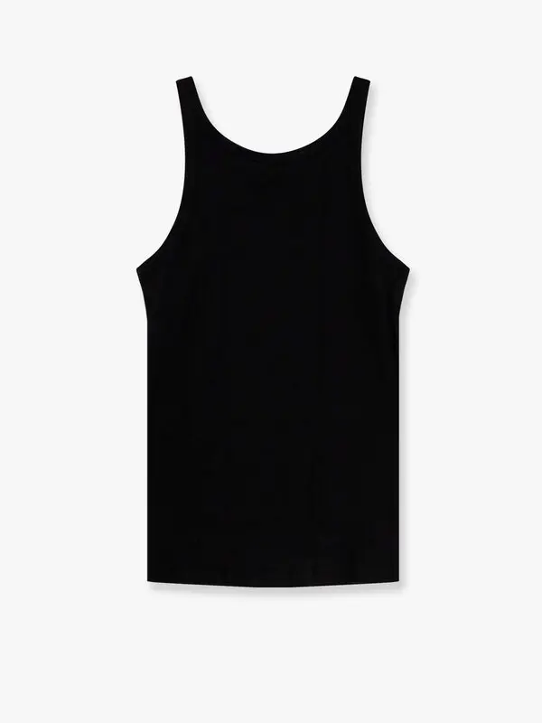 Dolce & Gabbana Ribbed Cotton Tank Top - Black