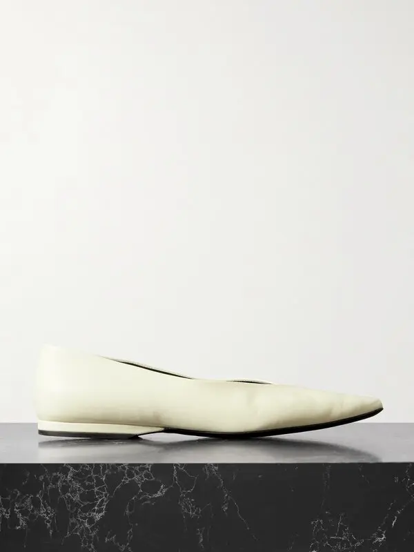 Loulou De Saison Barsi Leather Ballet Flats - Neutrals