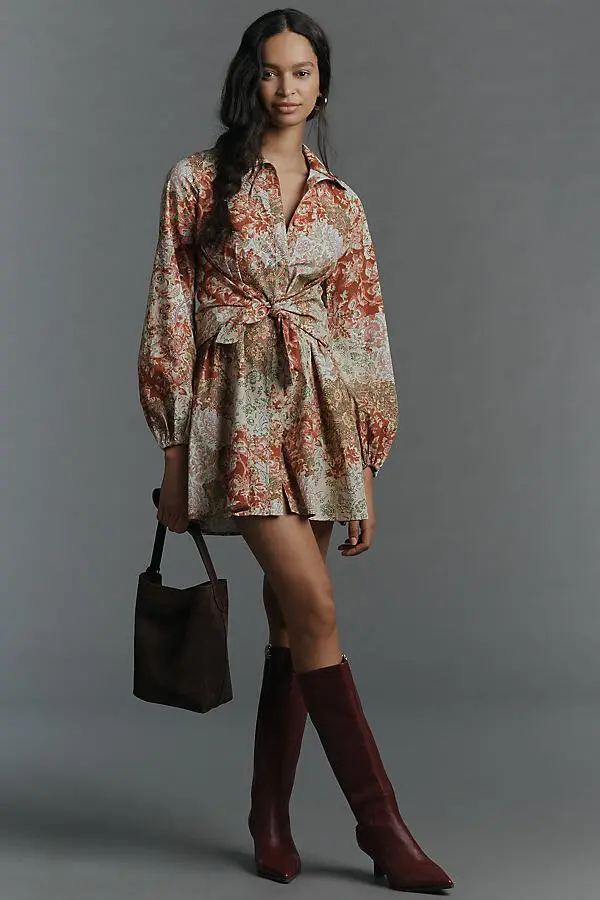 hutch shirt dress Hutch Long-Sleeve V-Neck Midi Shirt Dress at MarketFair Shoppes in  Princeton, NJ