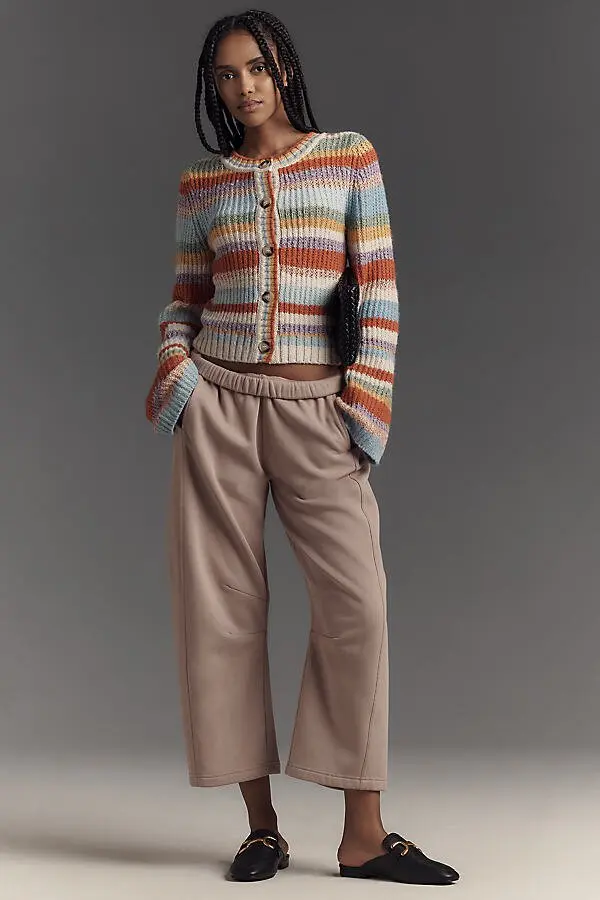 Anthropologie Pilcro Ribbed Stripe Cardigan