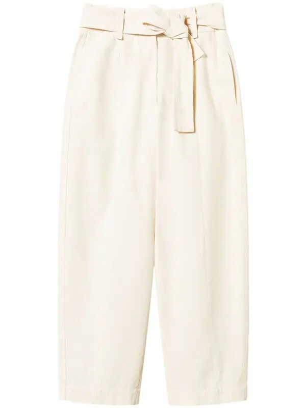 TWINSET Belted Gabardine Trousers