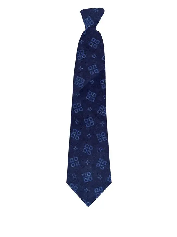 Polo Ralph Lauren Printed Linen Tie - Blue