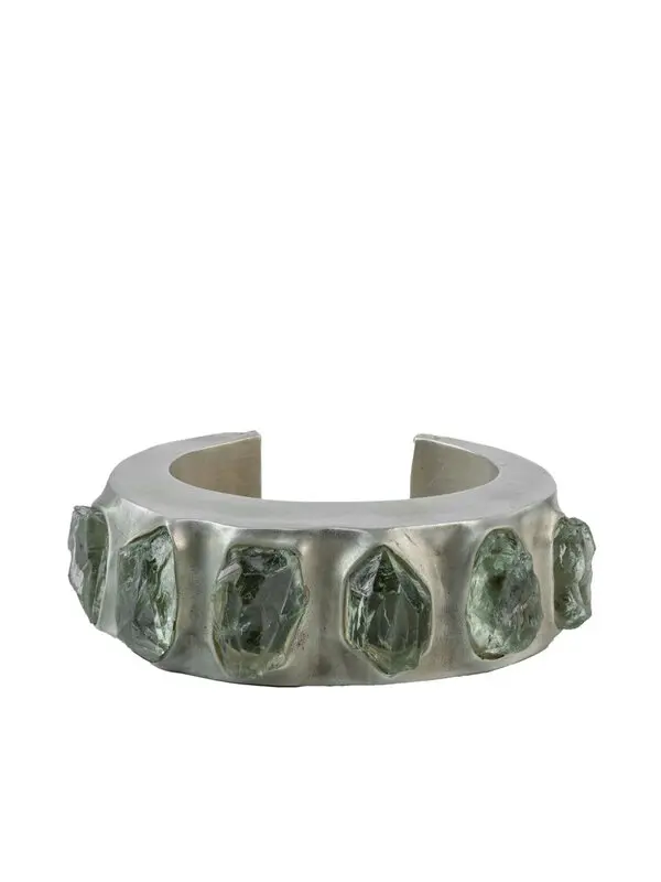 PARTS OF FOUR Silver-plated Green Amethyst Bracelet - Grey